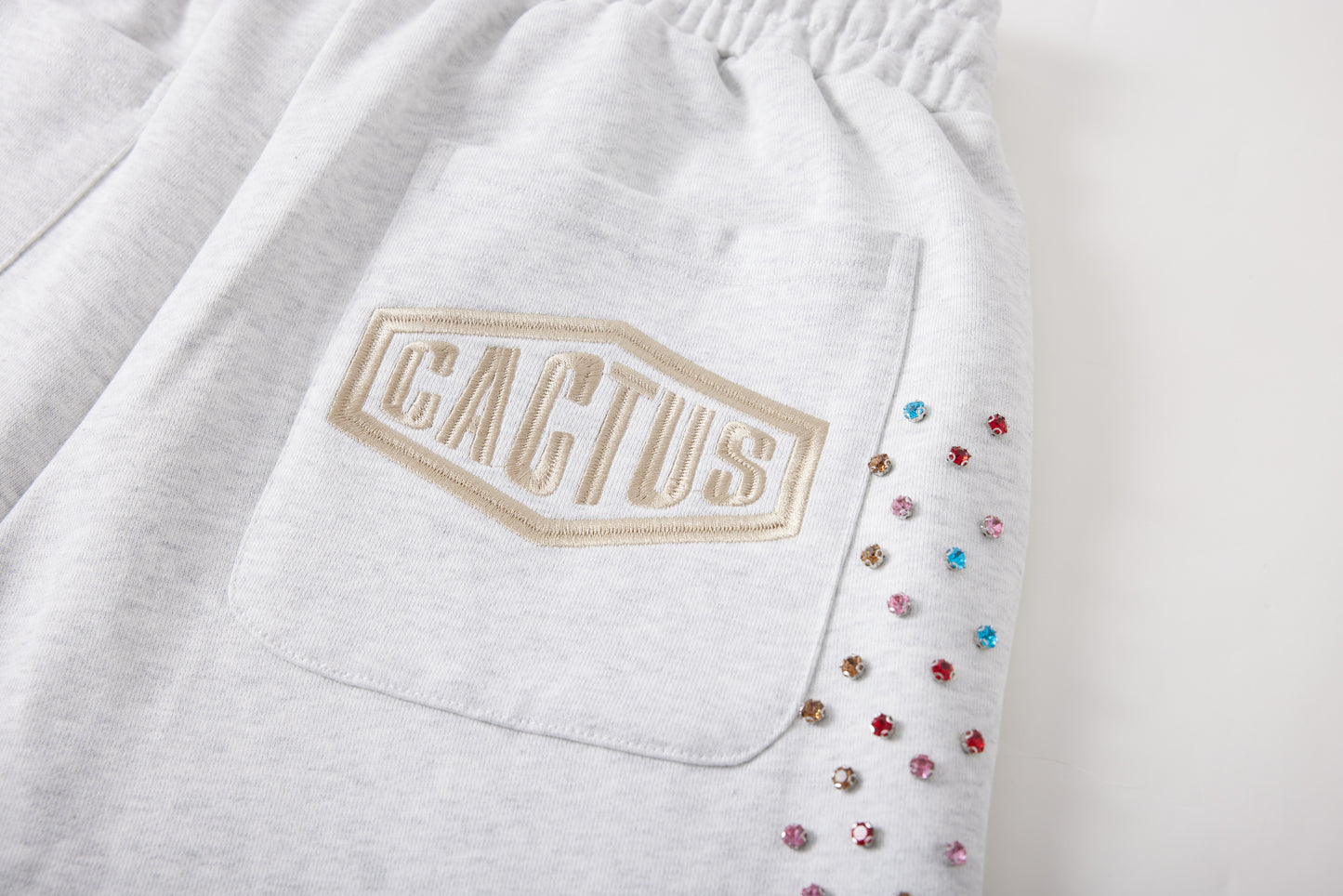 Crystal Cactus Sweat Shorts - Grey – AZVA