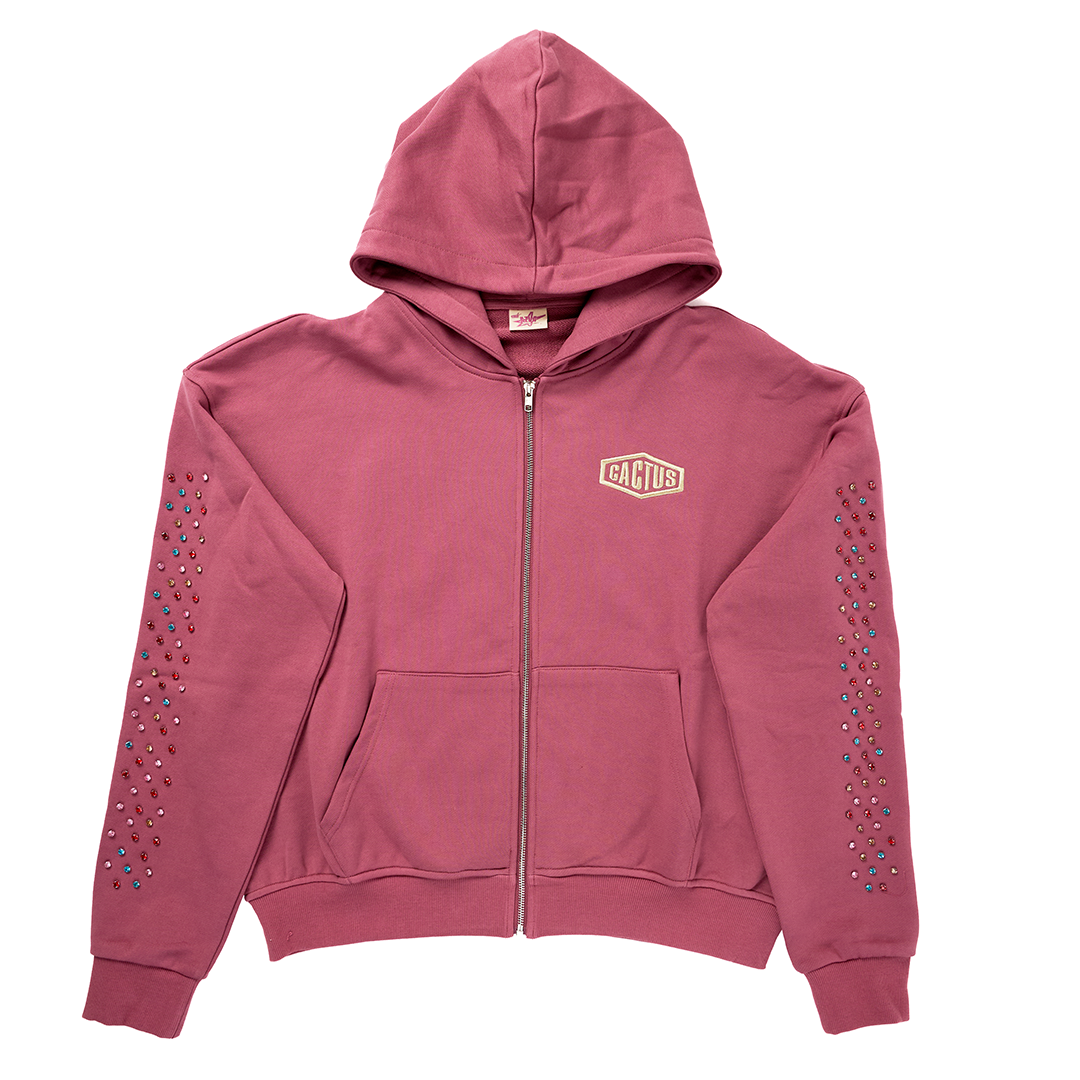 Crystal Cactus Zip Hoodie – AZVA