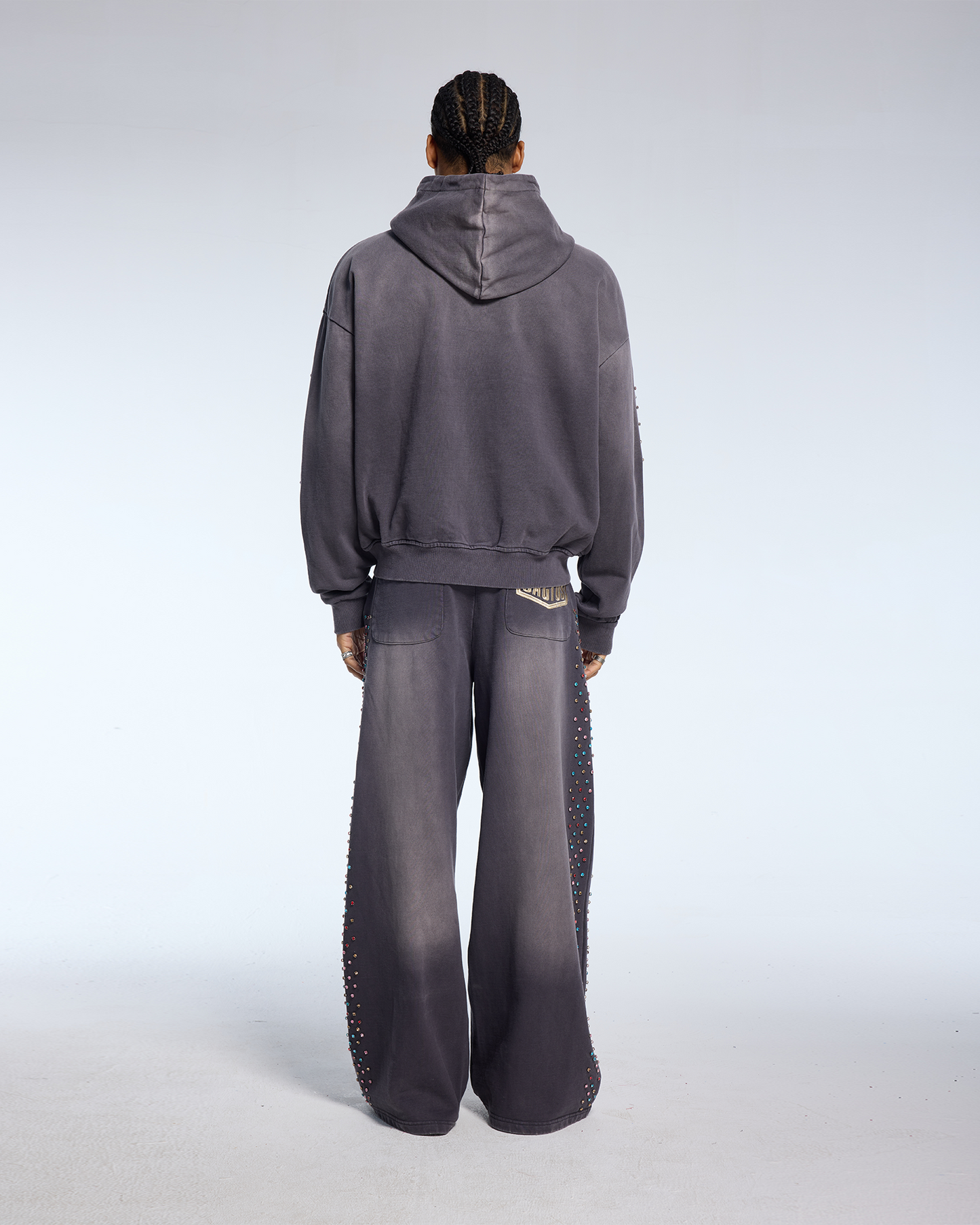 CRYSTAL CACTUS ZIP HOODIE - VINTAGE BLACK – AZVA